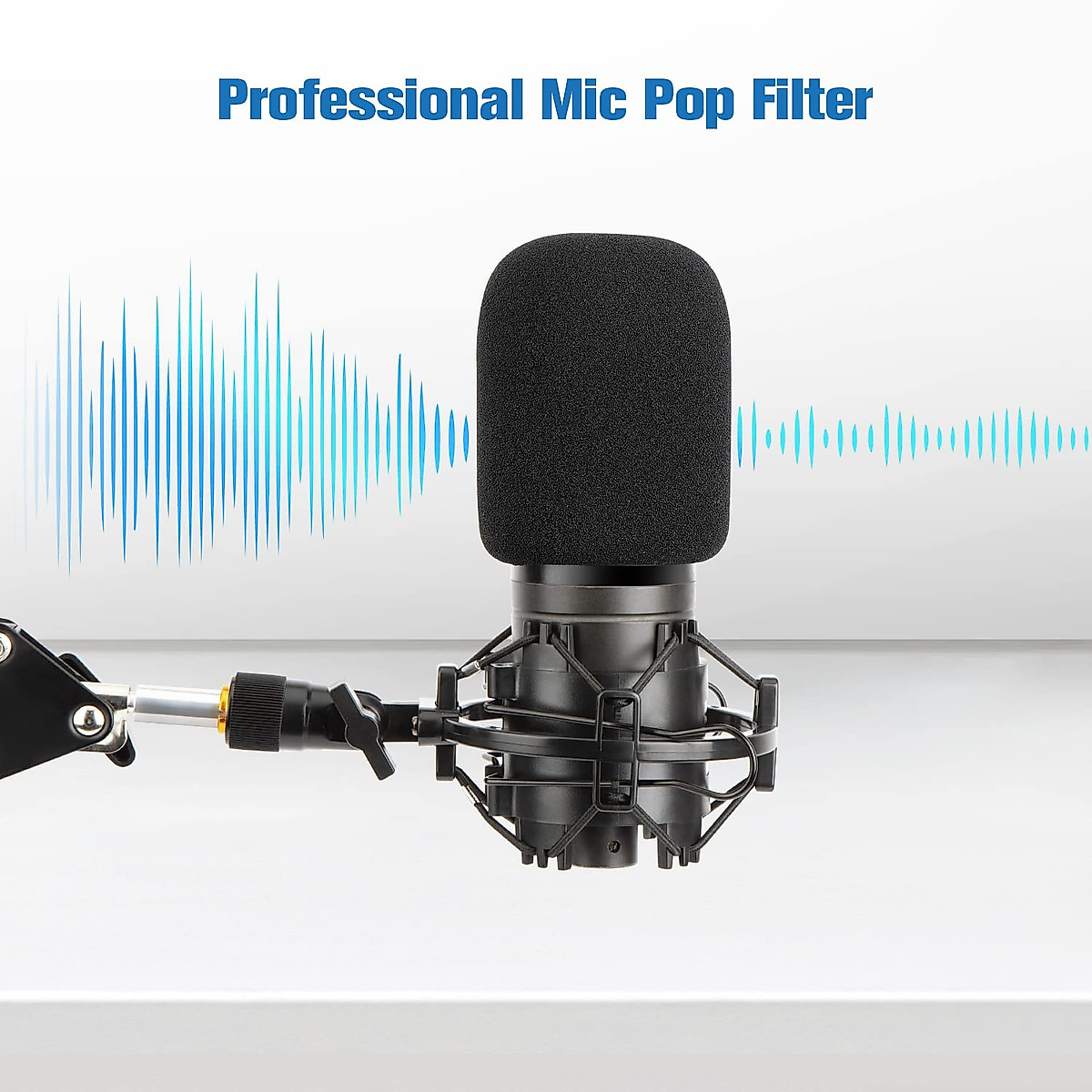 WIBOND Blue Yeti Nano Shock Mount, Alloy Shockmount Reduces Vibration Shock Noise Matching Mic Boom Arm Designed for Blue Yeti Nano Microphone