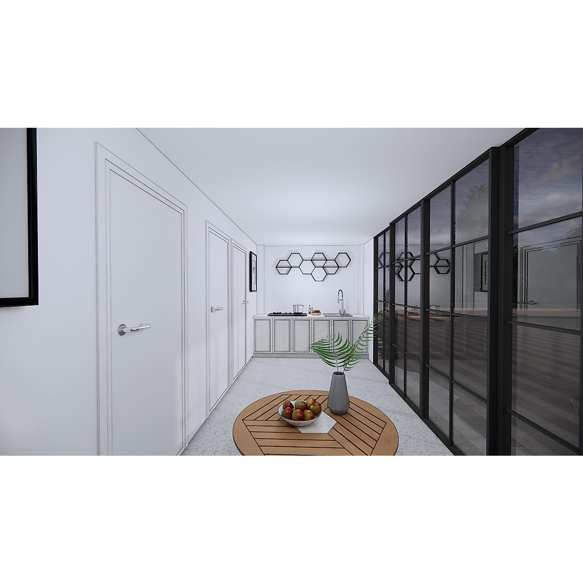 Barn Homes Prefabricated House with Bathroom and Kitchen, 20ft, Guest House, Tiny House, Mobile House, Modular Homes, Container Homes, Cabin Prefab, Tiny House to Live in (20FT)