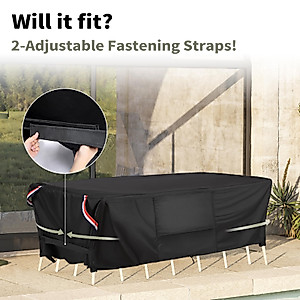 KylinLucky Outdoor Furniture Set Covers Waterproof for Table and Chairs, Patio Table Covers Rectangular Fits up to 90L x 64W x 27.5H inches