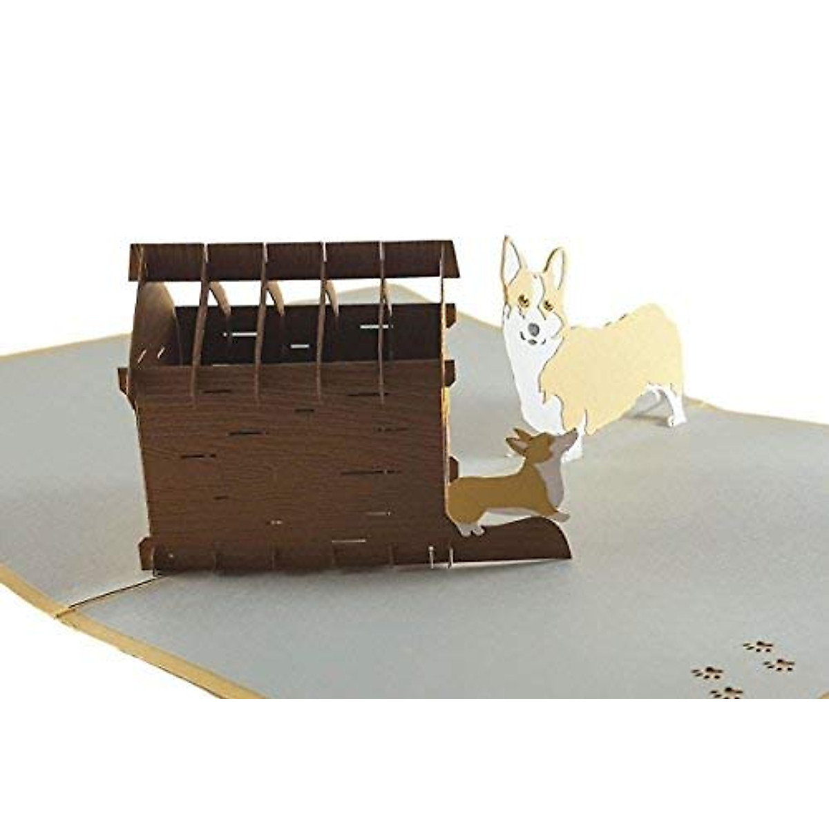 iGifts And Cards Mama Corgis N Puppies 3D Pop Up Greeting Card - Cute, Canine, Pet, Dog, Doggies, Half-Fold, Happy Birthday, Just Because, Thinking of You, Baby Shower, Retirement, Friendship, Fun