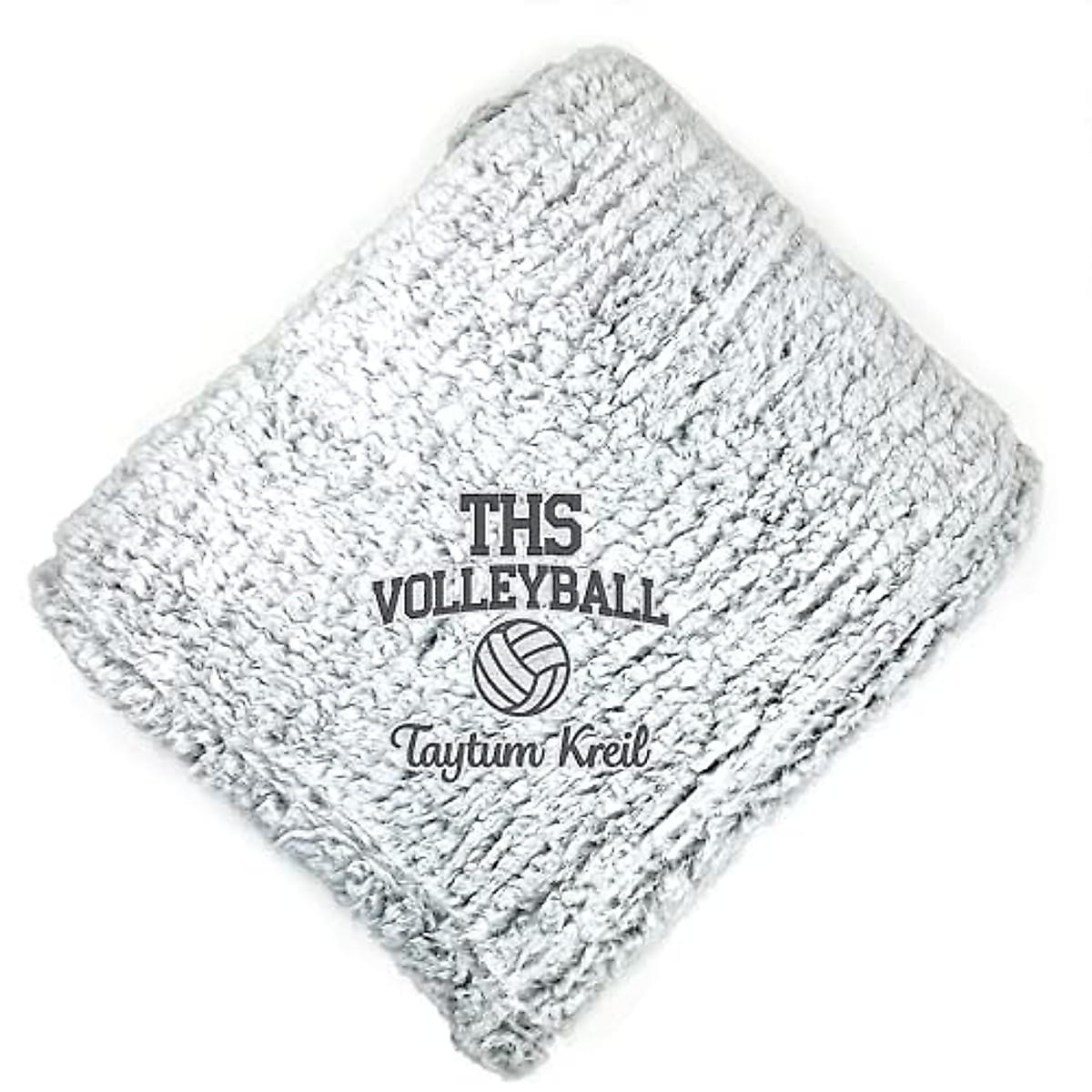 The Crafty Engineer Personalized Volleyball Blanket Embroidered Senior Blanket