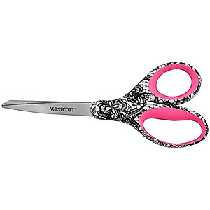 Westcott Trendsetter Straight Lace Pattern Scissor, 8" (16660),Multi