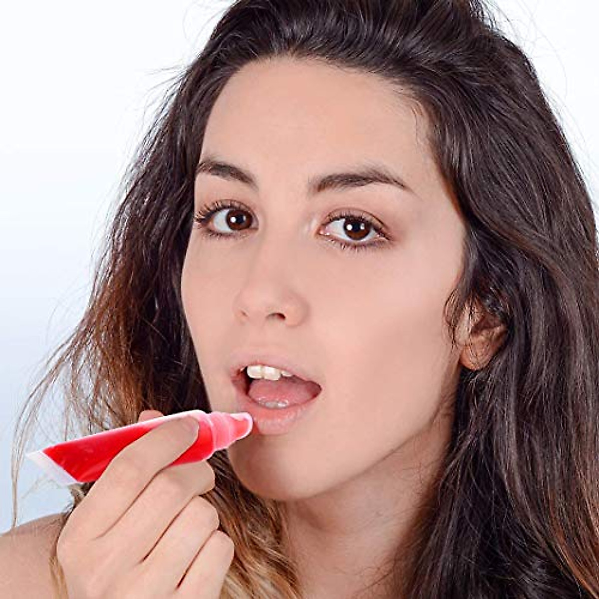 AerRoll 50Pcs 15 ML Gold Cap Empty Lip Gloss Tubes, Clear Lipgloss Squeeze Tubes With free Labels Stickers+20ml Syringe+Funnel+Gift Bags, for DIY Lip Gloss Balm Cosmetic (Gold top x 50pcs)