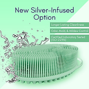 Avilana Silicone Body Scrubber – Dual-Sided Exfoliator for Men & Women, Gentle Loofah Alternative, Easy-to-Clean Silicone Shower Scrubber