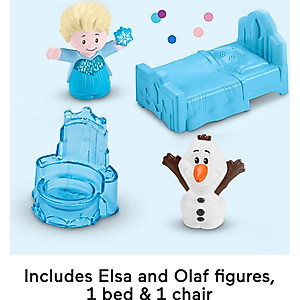 Fisher-Price Little People Toddler Toy Disney Frozen Elsa’s Ice Palace Musical Playset with Figures for Pretend Play Kids Ages 18+ Months​