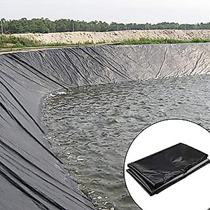Firlar Rubber Pond Liner Black Pond Liner for Water Garden Ponds Streams Fountains, 6 x 6.6 Feet
