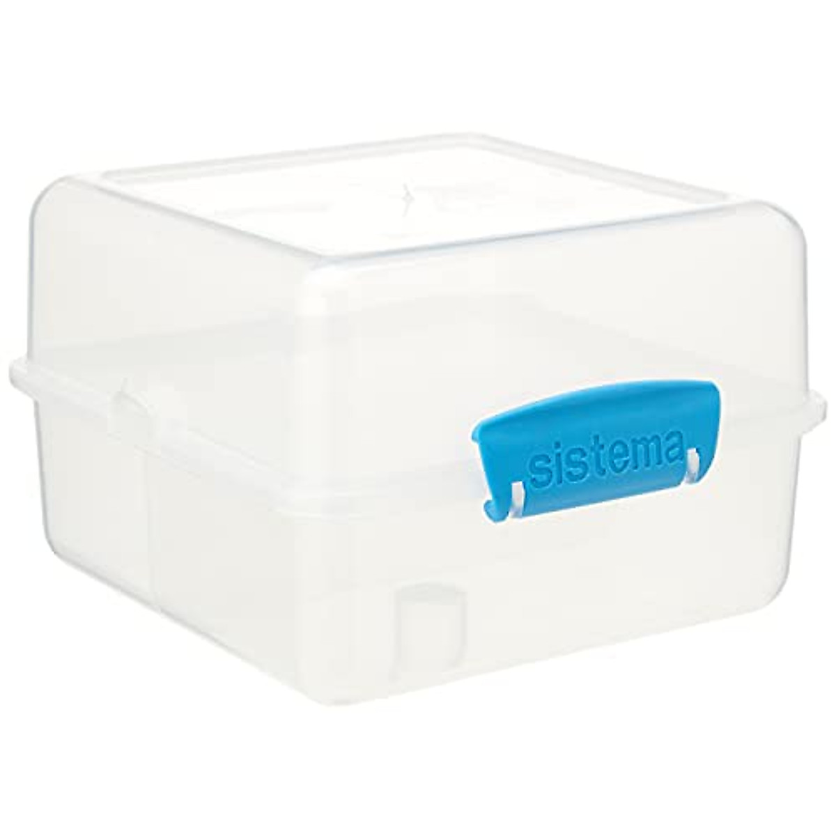 Sistema To Go Collection Lunch Cube, 47.3 oz./1.4 L, Clear/Blue