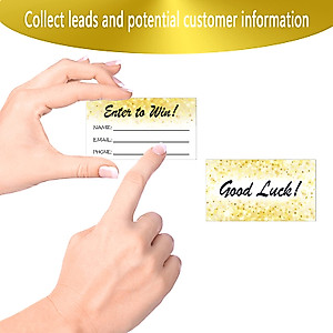 200 Pieces Raffle Tickets 3.5”x2” Entry Cards Contest,Raffles,Ballot Box,50/50,Auction,Great for Fund Raisers,Fairs,Carnivals,and More-with Space for Name, Email Address, and Phone Number Fields