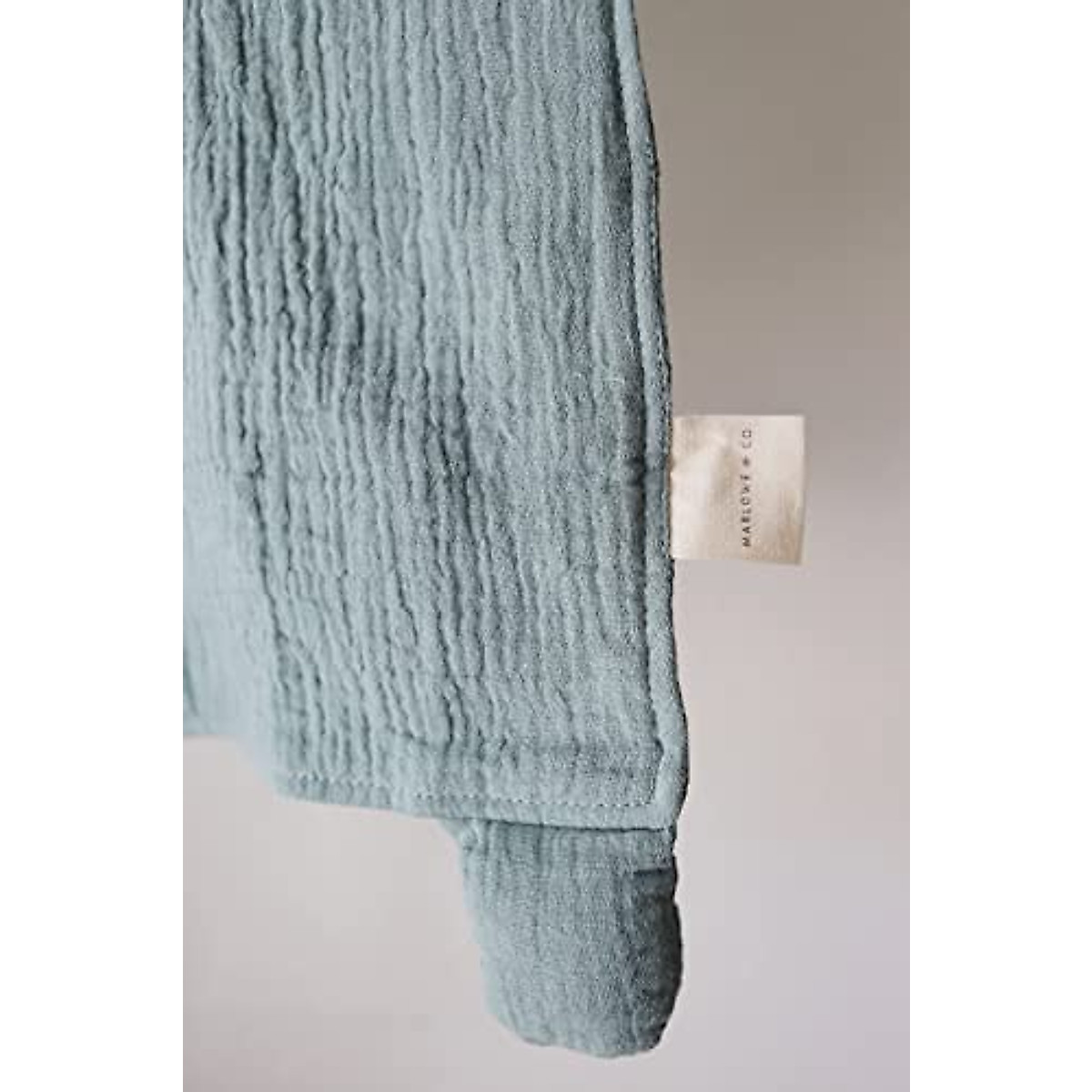 Marlowe & Co Organic Cotton Muslin Lion Lovey Blanket, Organic Cotton Muslin Lion Security Blanket (Sage)