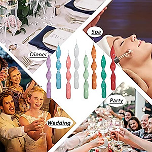 Handmade Candlesticks Spiral Taper Candles - Set of 2 Twisted Candle 7.5 Inch Dinner Candles for Home Decoration Holiday Wedding Party