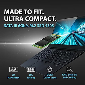 Transcend 128GB MTS430S M.2 2242 SATA3 SSD, Internal Solid State, Compatible with Laptop & PC Desktop - TS128GMTS430S