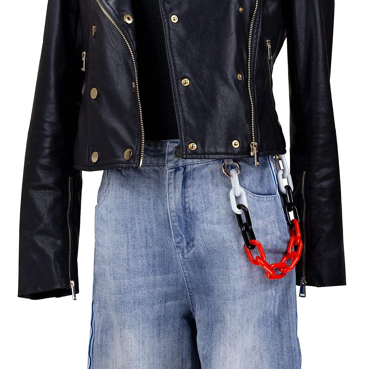 Allzedream Resin Purse Strap Acrylic Handbag Chain Replacement Shouder Bag (16in, Cool)