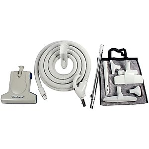Cen-Tec Systems Kit TurboCat Air Turbine Tool Attachments for Central Vacuums, 30 Ft. Hose, Gray
