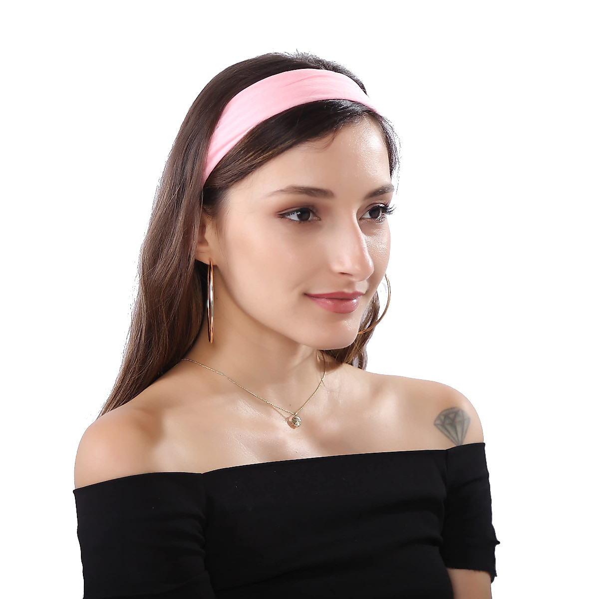 MissShorthair 50s Chiffon Scarf Sheer Square Neck Head Scarf for Women