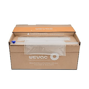 Wevac 8''x100' & 11''x100' 2 Rolls Food Vacuum Seal Roll Keeper with Cutter, Ideal Vacuum Sealer Bags for Food Saver, BPA Free, Commercial Grade, Great for Storage, Meal prep and Sous Vide