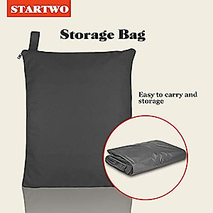 STARTWO Lawn Mower Cover, Tractor Cover Fits Decks up to 54", Heavy Duty Waterproof Riding Lawn Mower Cover with Drawstring and Storage Bag, All Weather Protection, Rip Resistant Fade Resistant,Gray