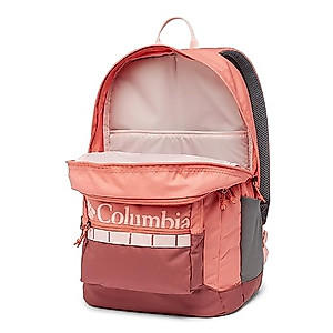 Columbia Unisex Zigzag 30L Backpack, Faded Peach/Beetroot, One Size