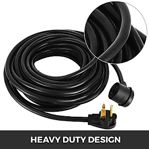 VEVOR Welder Extension Cord 40Amp 50ft 250V, Welding Power Cord with NEMA 6-50 Plug 8 Gauge 3 Prong for MIG, Lincoln, Plasma, Miller, TIG