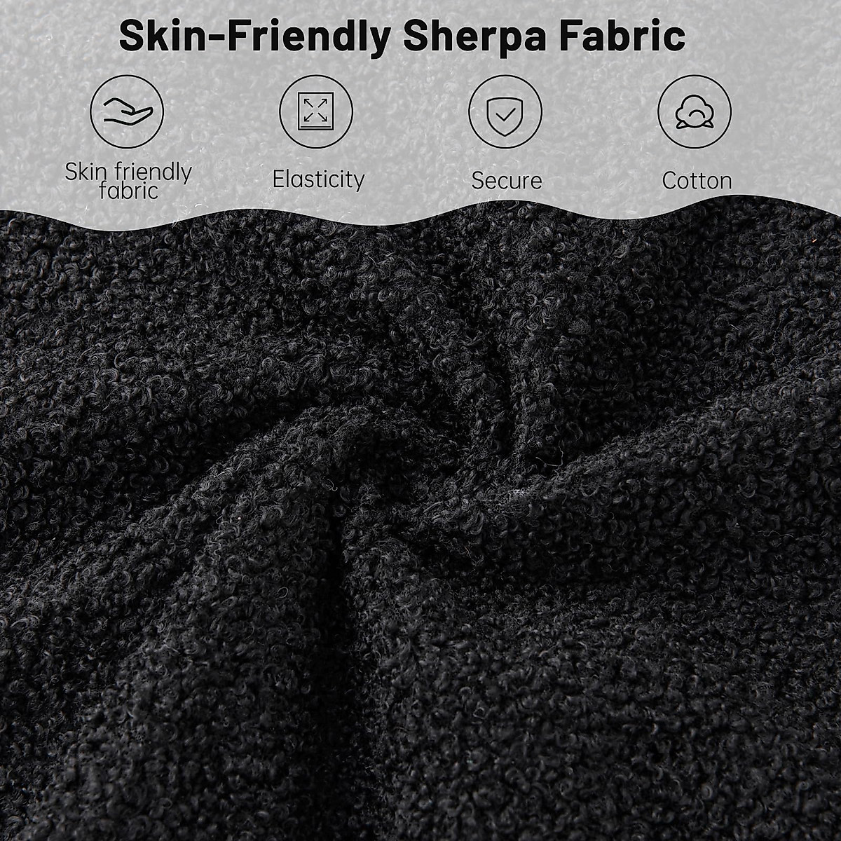 Furniliving Boucle Accent Chair for Living Room, Upholstered Reading Chair with High Backrest, Tufted-Button Wingback Armchair for Bedroom, Dressing Room, Home Office, Black