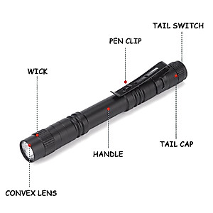 CENGNIAN Alloy Pen Led Observation Pen Clip Small Flashlight Emergency Source