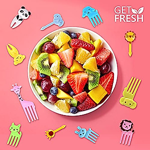 GET FRESH Food Picks for Kids, 30 Pieces Animal Bento Deco Set, Mini Bento Decorations Set for Baby Showers and Kids Parties, Mini Cartoon Toothpick, Bento Lunch Deco