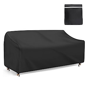 Patio Furniture Loveseat Sofa Cover - 420D Oxford Fabric 100% Waterproof Outdoor Sofa Cover, Durable Patio Furniture Cover Fits for All Weather& Black(85L37W35H25H)