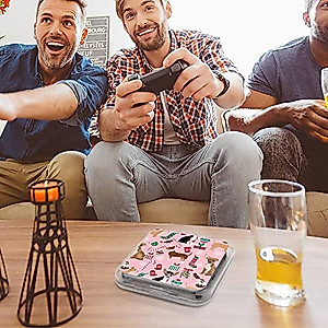 Chihuahua dogs christmas fabric cute chihuahuas dogs best toy dog fabrics Game Card Case for Swítch Protective Portable Case Box with 12 Cartridge Slots