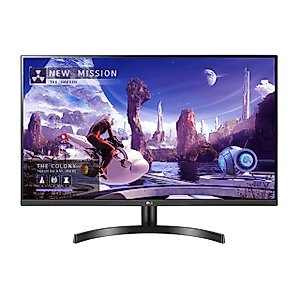 LG 27QN600-B 27” QHD (2560 x 1440) IPS Display with FreeSync, sRGB 99% Color Gamut, HDR10 with a 3-Side Virtually Borderless Design, Black (Renewed)