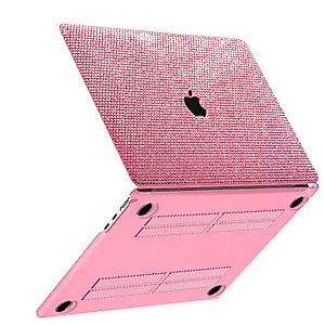 Teazgopx Bling Rhinestone Case Compatible with MacBook Air 11 inch (Models:A1370 A1465),3D Glitter Sparkle Diamond Case Fashion Luxury Shiny Crystal Hard Shell for Womens Girls