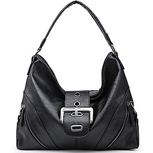Hobo Handbags for Women Large Satchel Tote Bags Ladies Shoulder Bag Buckle Designer Roomy Purses PU Leather