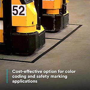 3M Vinyl Tape 764, General Purpose, 1 in x 36 yd, Orange, 1 Roll, Light Traffic Floor Marking Tape, Social Distancing, Color Coding, Safety, Bundling