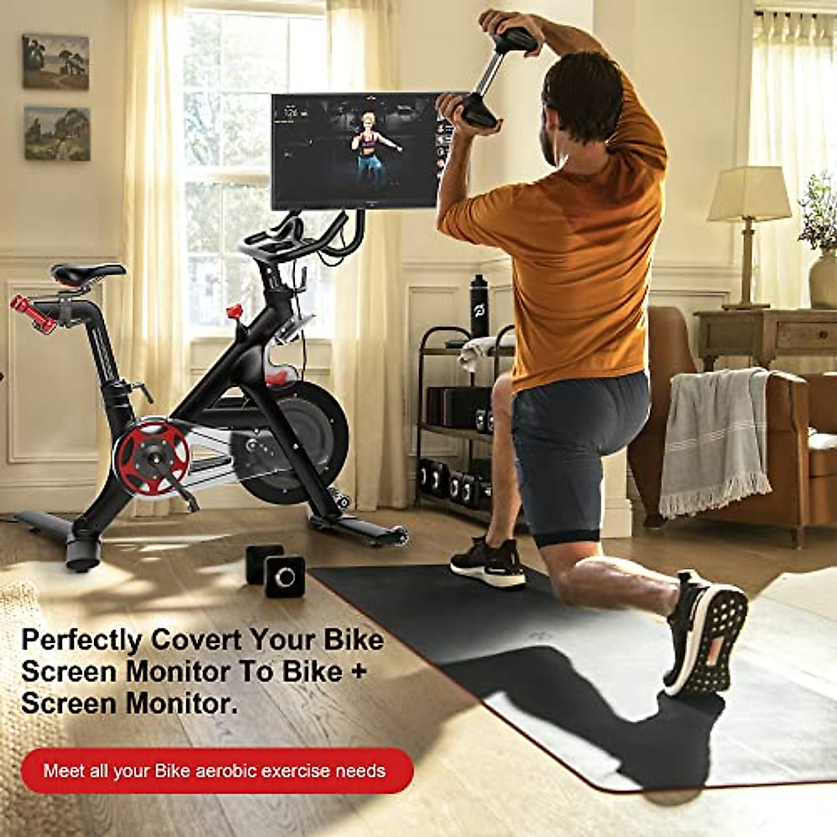 COOLWUFAN 360 Degree Screen Swivel Mount for Peloton Bike, Upgraded Screen Swivel for Peloton, Accessory to Turn for Peloton Bike Screens, Accessories for Peloton(Not Compatible with Peloton Bike+)