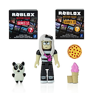 Roblox Action Collection - Work at a Pizza Place: Mia + Two Mystery Figure Bundle [Includes 3 Exclusive Virtual Items]