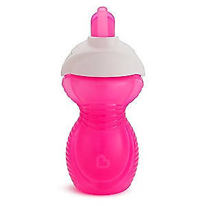 Munchkin® Click Lock™ Flip Straw Toddler Cup, 9 Ounce, 2 Pack, Pink/Purple