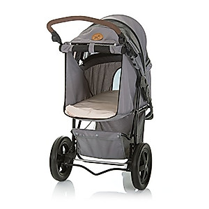 Hauck TOGfit Pet Roadster - Luxury Pet Stroller for Puppy, Senior Dog or Cat | Easy Foldable Three Wheels Travel Pet Jogger max. Loading 70 lb, Mattress Included - Gray