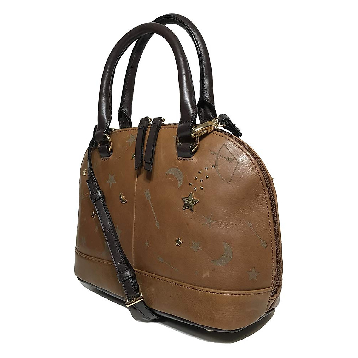 Tignanello Vintage Leather Andromeda Mini Dome Crossbody, Etched Rust