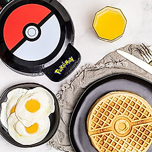 Uncanny Brands Pokemon Waffle Maker - Make Bounty Pokeball Waffles - Kitchen Appliance