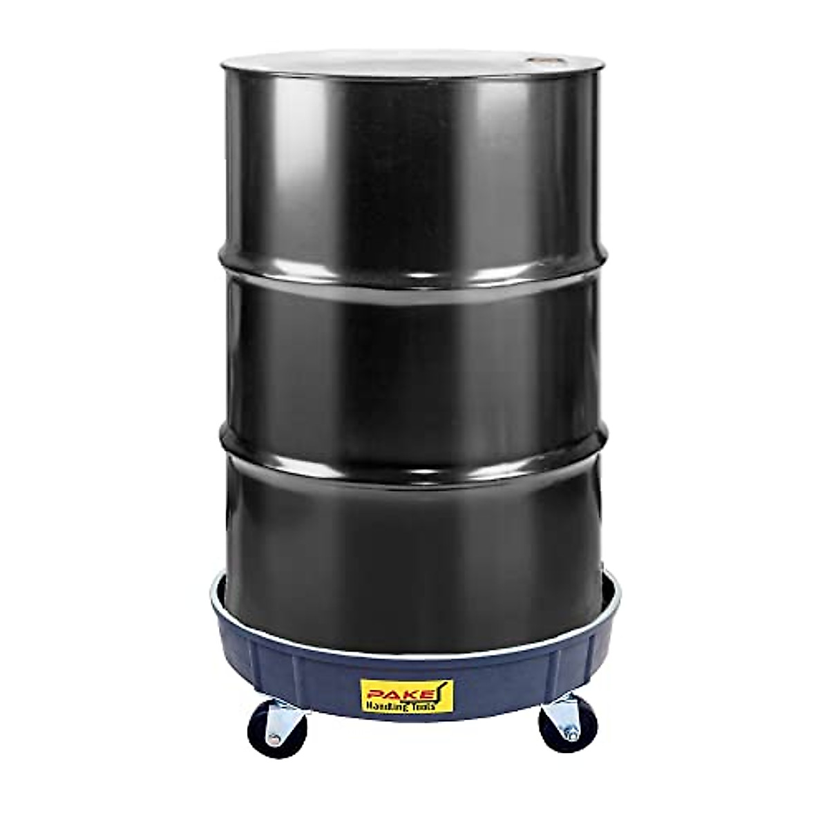 Pake Handling Tools 30 Gallon and 55 Gallon Drum Dolly - Durable Heavy Duty Plastic Drum Cart, 900 lb. Capacity, 5 Swivel Casters
