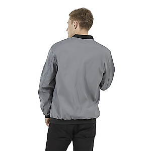 WULFUL Mens Casual Lightweight Jacket Softshell Flight Bomber Jacket Varsity Windbreaker