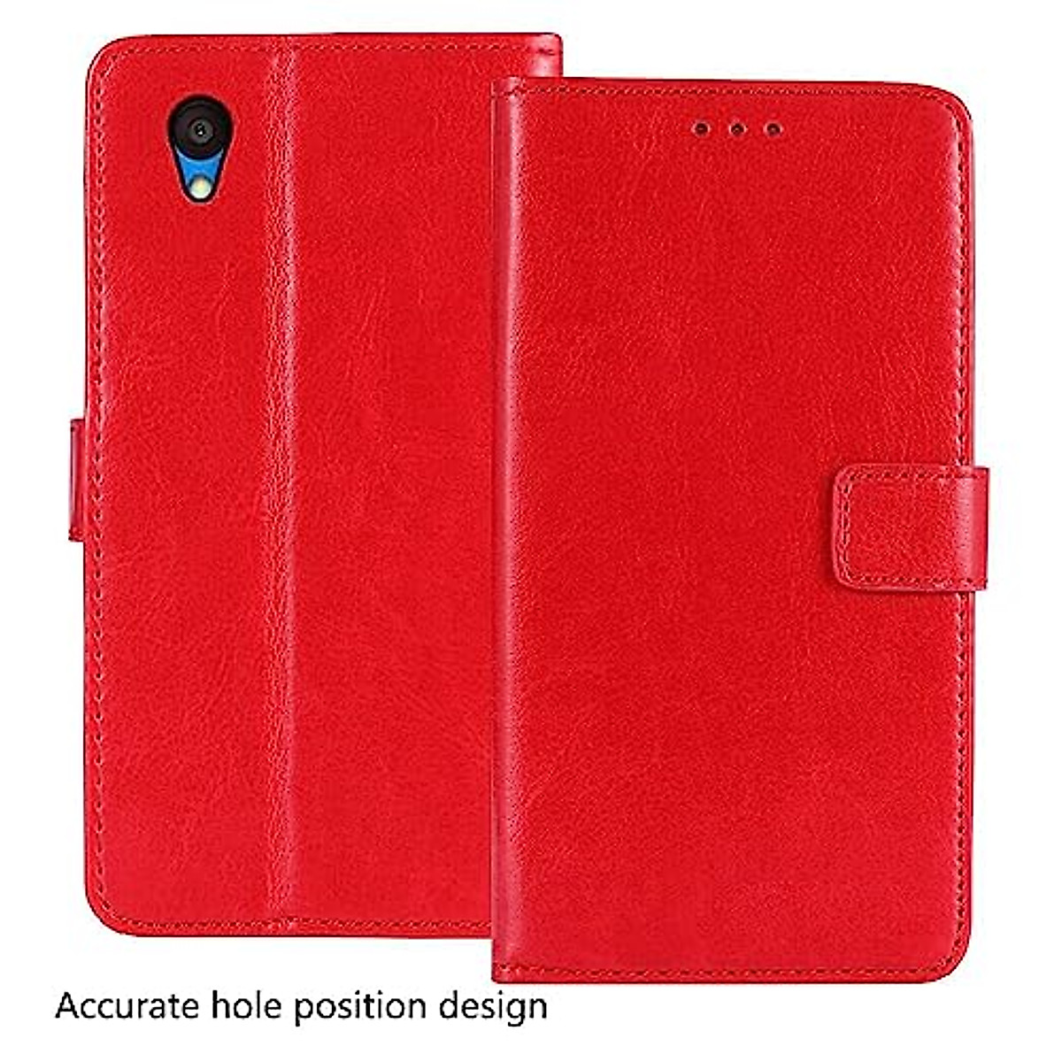 YZKJSZ Wallet Case for Motorola ThinkPhone (6,6") + [3 Pack] Tempered Film Glass Screen Protector Flip PU Leather Case with Credit Card Slots and Stand Protective Cover - Red