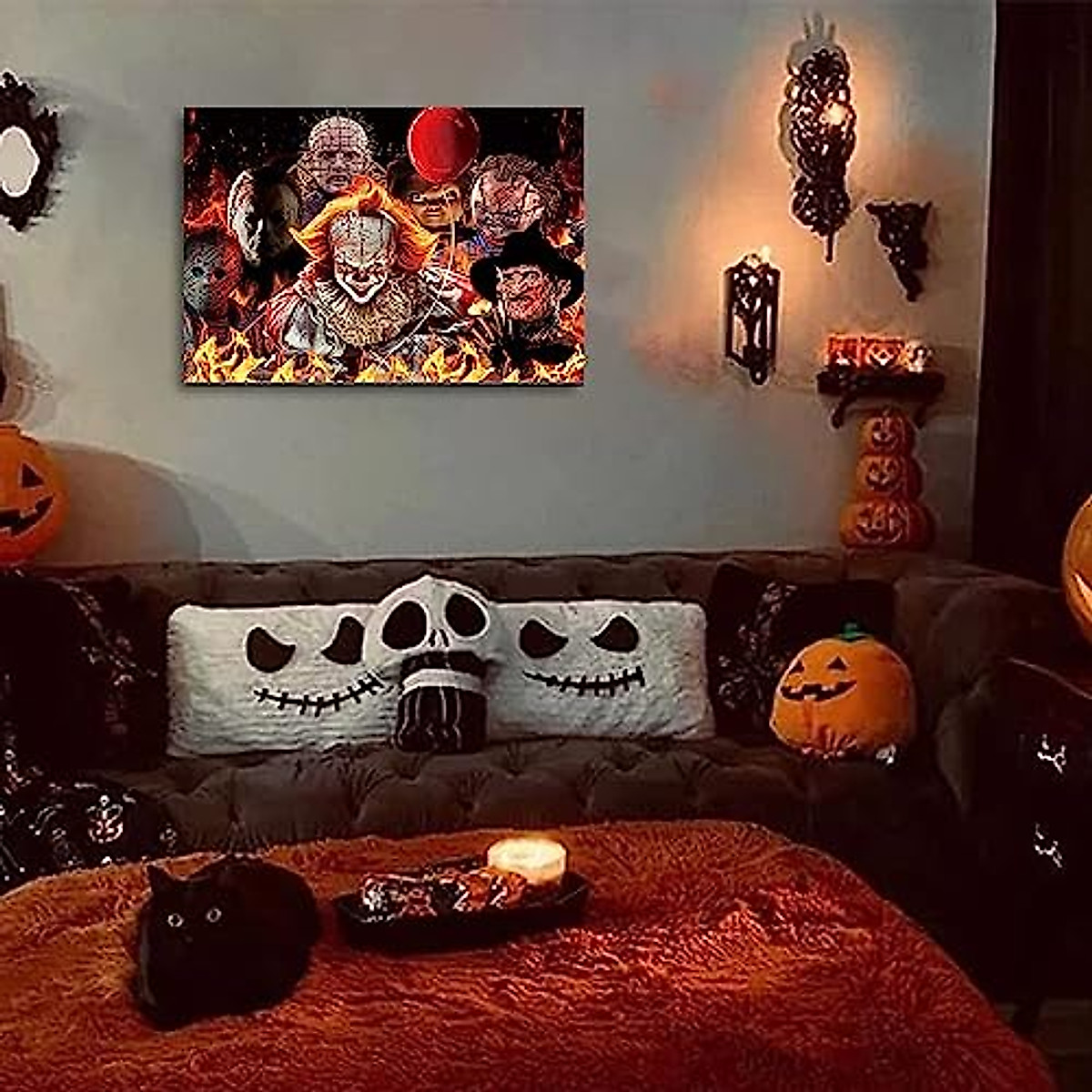 Ksxistiyt Halloween Diamond Art Painting Kits for Adults -Full Drill Diamond Dots Paintings for Beginners, Round Paint with Diamonds Pictures Gem Art Painting Kits DIY Adult Crafts 12x16inch