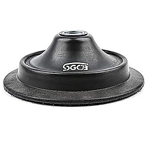 SGCB 5 Inch Black Backing Plate for Rotary Polisher Hook & Loop 5/8” Thread PU Soft Backing Pad Rotary Polisher for Sanding Polishing Buffing