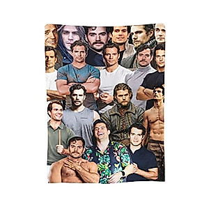 Blanket Henry Cavill Soft and Comfortable Wool Fleece Throw Blankets for Sofa Office car Camping Yoga Travel Home Decoration Cozy Plush Beach Blanket Gift
