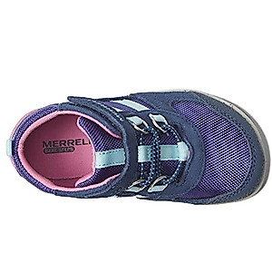 Merrell Bare Steps Ridge JR Ankle Boot, Navy/Pink, 6 US Unisex Little Kid