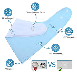 Joysiya 10 Pack Baby Bandana Drool Bibs Soft and Absorbent Cotton Teething Bibs for Newborn Boys Girls…