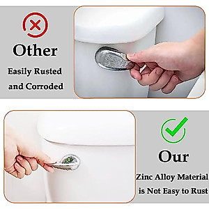 HONSNKS Toilet Tank Flush Lever Replacement, Universal Front Mount Handle Toilet Tank Trip Lever for Most Side Mount Toilets Tank (1 Pieces, Chrome Finish)