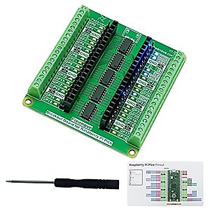 Freenove Breakout Board for Raspberry Pi Pico/Pico H/Pico W, Terminal Block Shield with Pin Header, GPIO Status LED