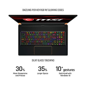 MSI GS75 Stealth-248 17.3" Gaming Laptop, 144Hz Display, Thin Bezel, Intel Core i7-9750H, NVIDIA GeForce RTX2070, 32GB, 512GB NVMe SSD, Thunderbolt 3