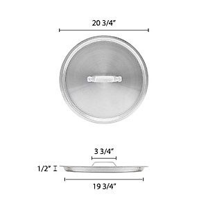 Thunder Group 60 qt Aluminum sauce pot lid, comes in each