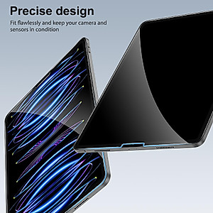 2+2 Pack SPARIN Screen Protector for iPad Pro 12.9 (2022/2021/2020) + Camera Lens Protector, Tempered Glass for iPad Pro 12.9 inch 6th/5th/4th Generation, Support Apple Pencil & Case Friendly